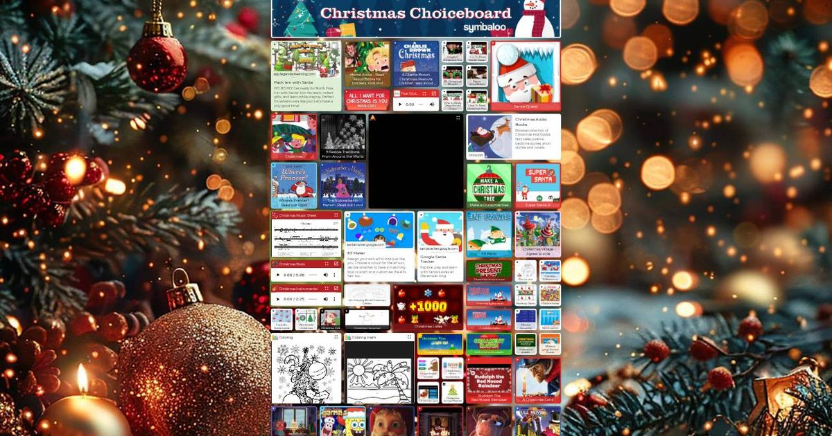 Christmas Choiceboard - Symbaloo Library